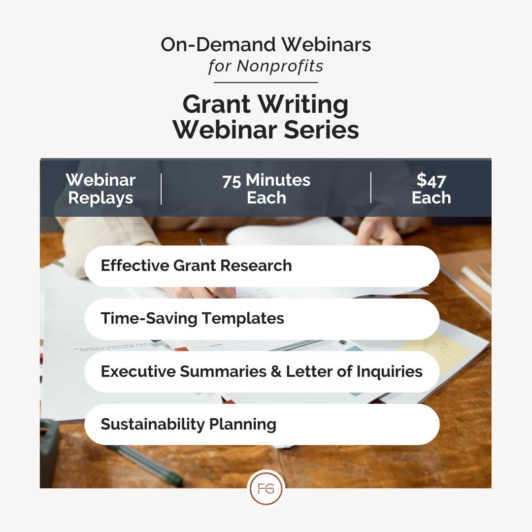 Grant Writing Webinar Series Bundle - Funding for Good