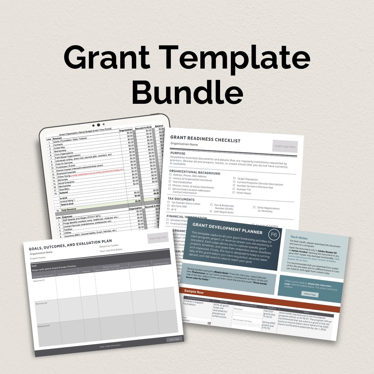Grant Template Bundle - Funding for Good